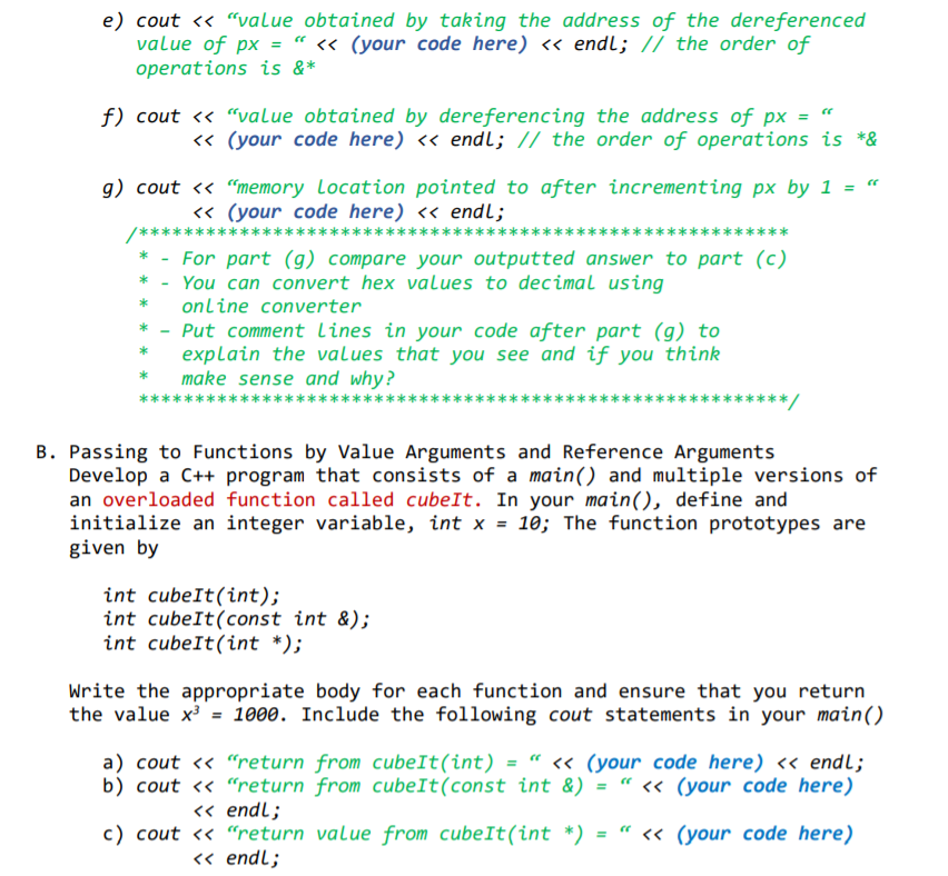 Solved LAB ELEMENTS A. Basic Pointer Operations Develop a | Chegg.com
