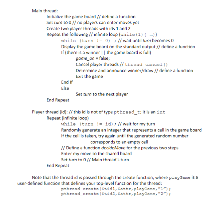 Solved Use the POSIX threads library in order to create two | Chegg.com