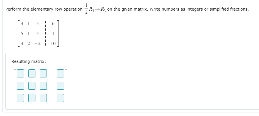Solved Perform the elementary row operation R3 R3 on the | Chegg.com