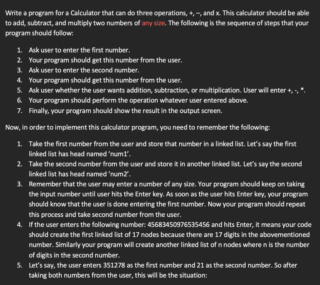Solved I need help to create a java calculator that can take | Chegg.com