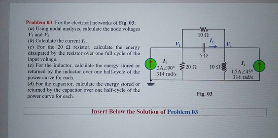 Solved Problem 03: For the electrical networks of Fig. | Chegg.com