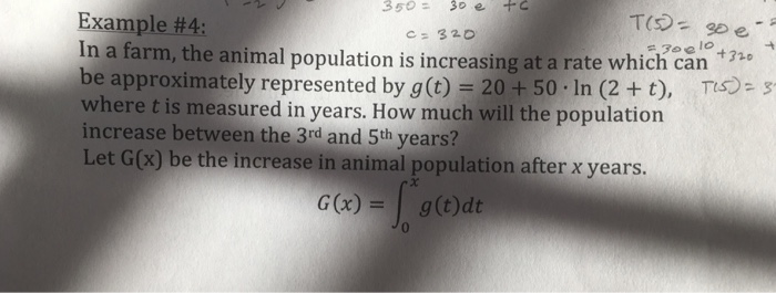 Solved Example #4: In a farm, the animal population is | Chegg.com