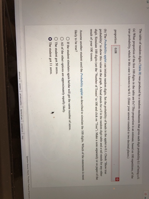 18 The table of random digits (Table B) was produced | Chegg.com