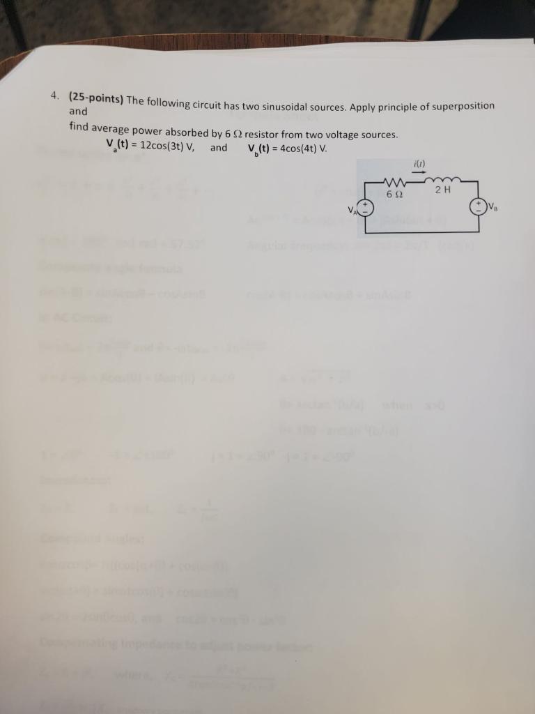 Solved 4. (25-points) The following circuit has two | Chegg.com Solved 4. (25-points) The following circuit has two | Chegg.com