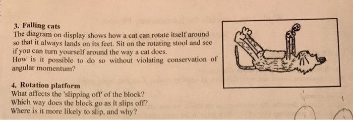 The diagram on display shows how a cat can rotate | Chegg.com