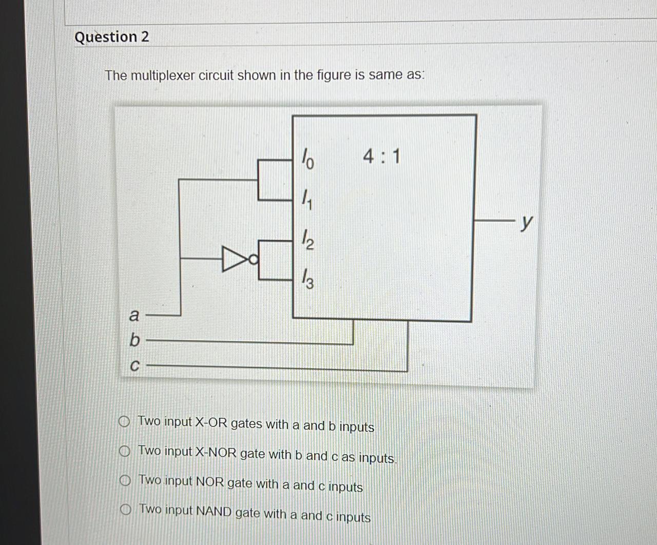 Solved The multiplexer circuit shown in the figure is same | Chegg.com