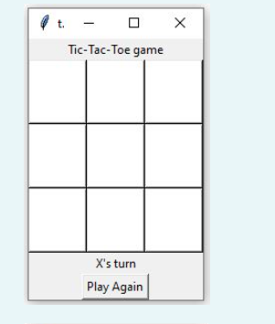 Solved Write a Python file to create a GUI for Tic-Tac-Toe | Chegg.com