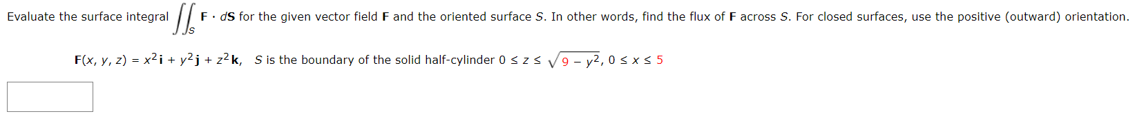 Solved Evaluate the surface integral S F · dS for the given | Chegg.com