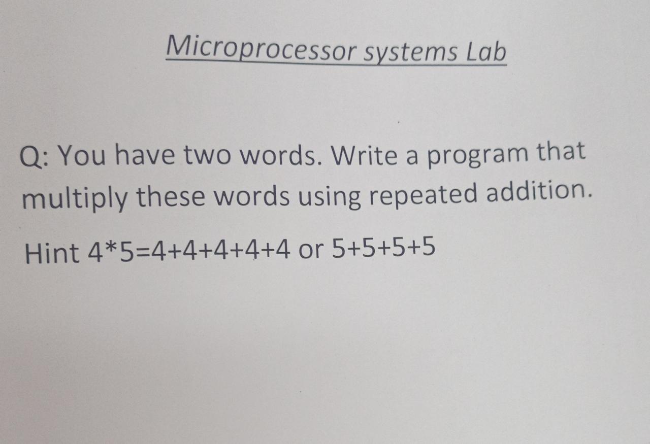 Solved Microprocessor Systems Lab Q You Have Two Words 0166