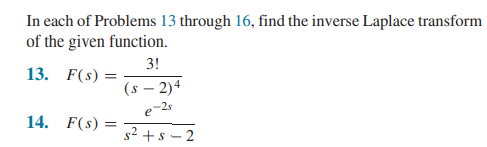 Solved In each of Problems 13 through 16, find the inverse | Chegg.com