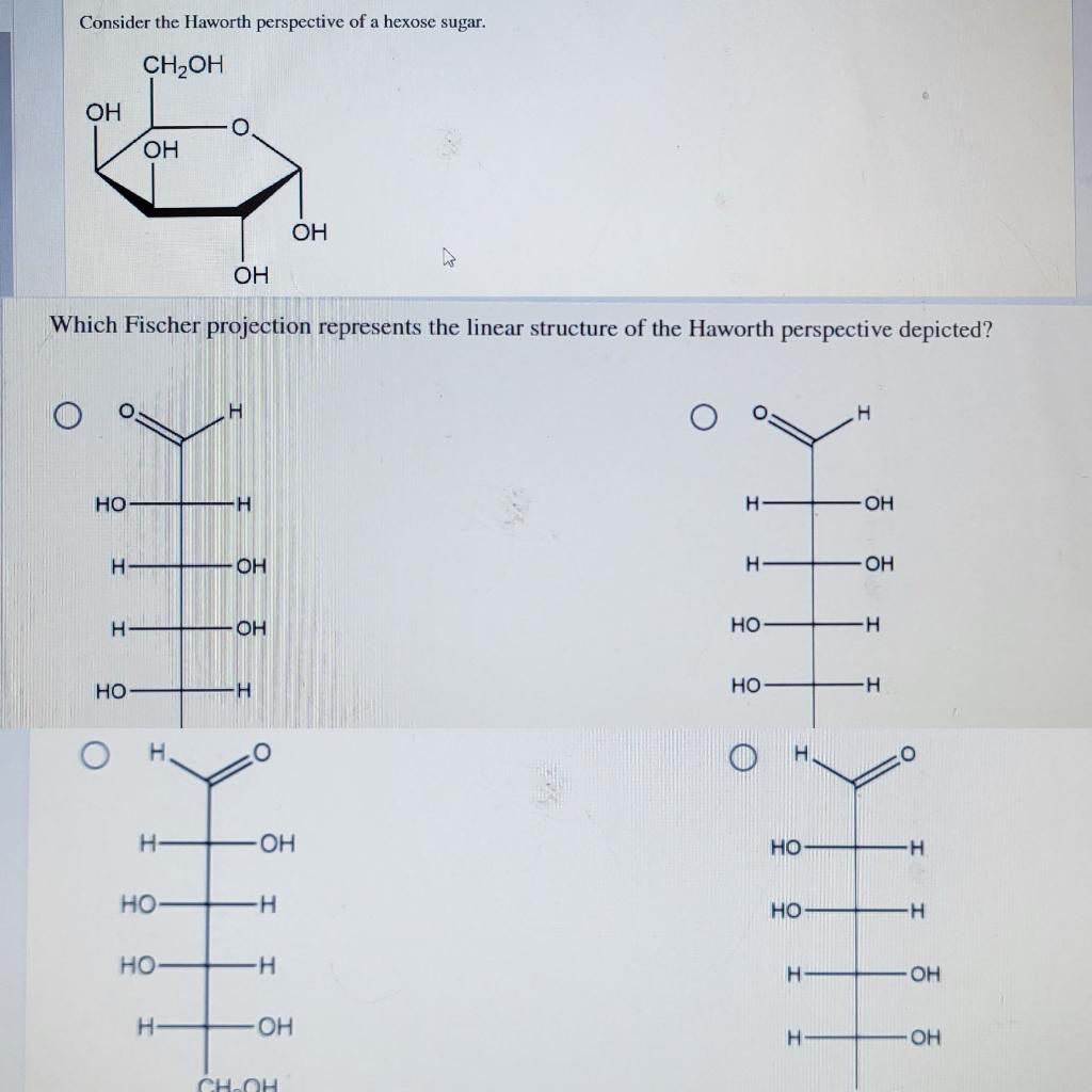 Solved Consider the Haworth perspective of a hexose sugar. | Chegg.com