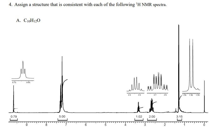 Solved 4. Assign a structure that is consistent with each of | Chegg.com