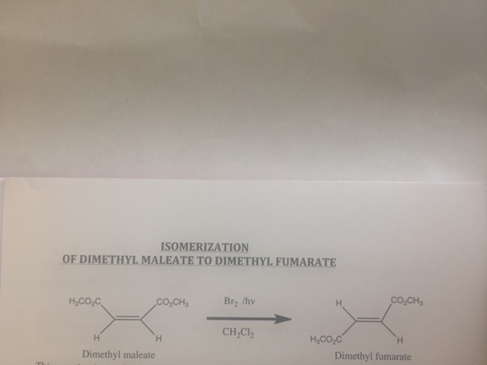 Dimethyl Maleate To Dimethyl Fumarate Mechanism