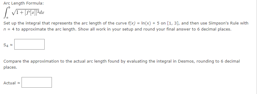 Solved Arc Length Formula: 1° v1+ [814]?dir Set up the | Chegg.com