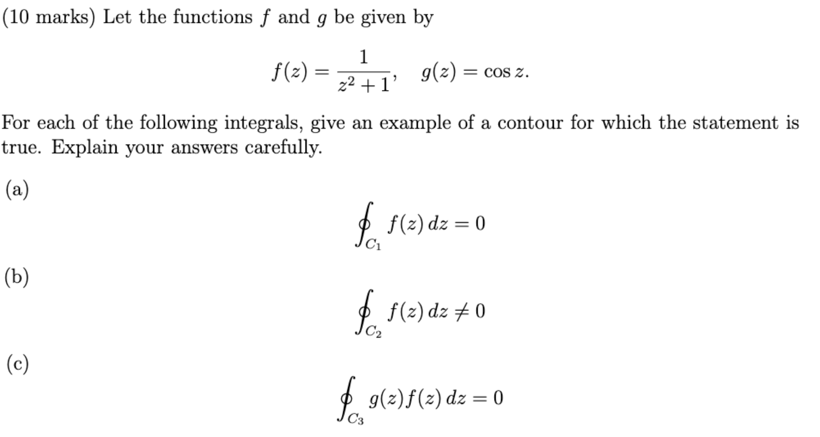 Solved (10 ﻿marks) ﻿Let the functions f ﻿and g be ﻿given | Chegg.com