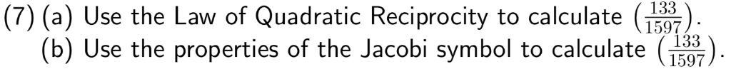 Solved 133 1597 133 |(7) (a) Use the Law of Quadratic | Chegg.com
