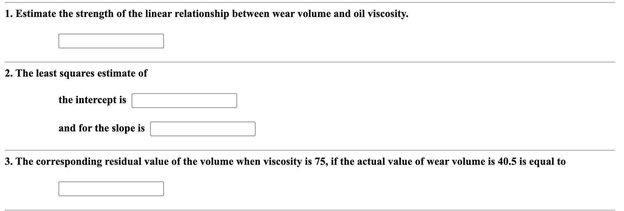 Solved Simple Linear Regression question! A chemist is | Chegg.com