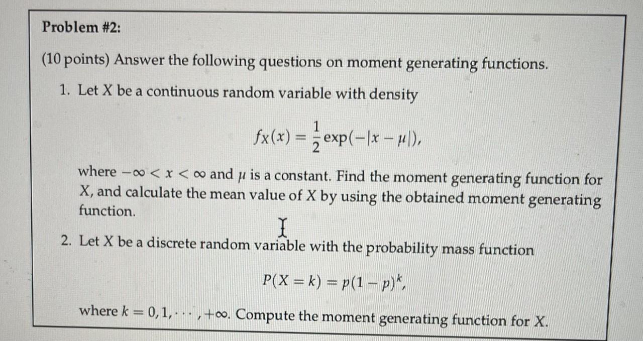 Solved (10 points) Answer the following questions on moment | Chegg.com