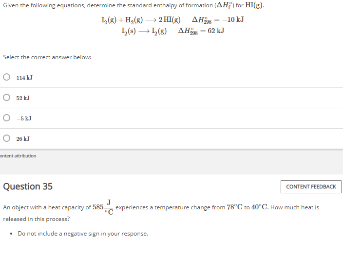 Solved Given the following equations, determine the standard | Chegg.com
