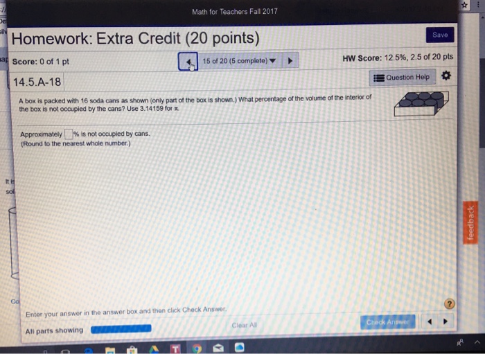 Solved Math for Teachers Fall 2017 Homework: Extra Credit | Chegg.com