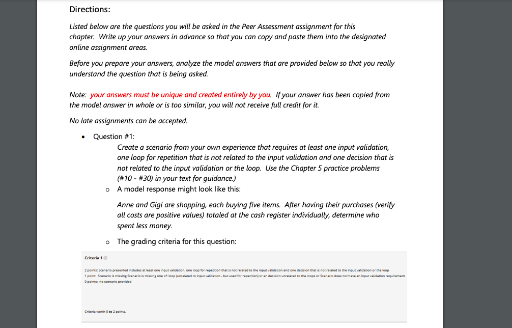 Solved Directions: Listed below are the questions you will | Chegg.com
