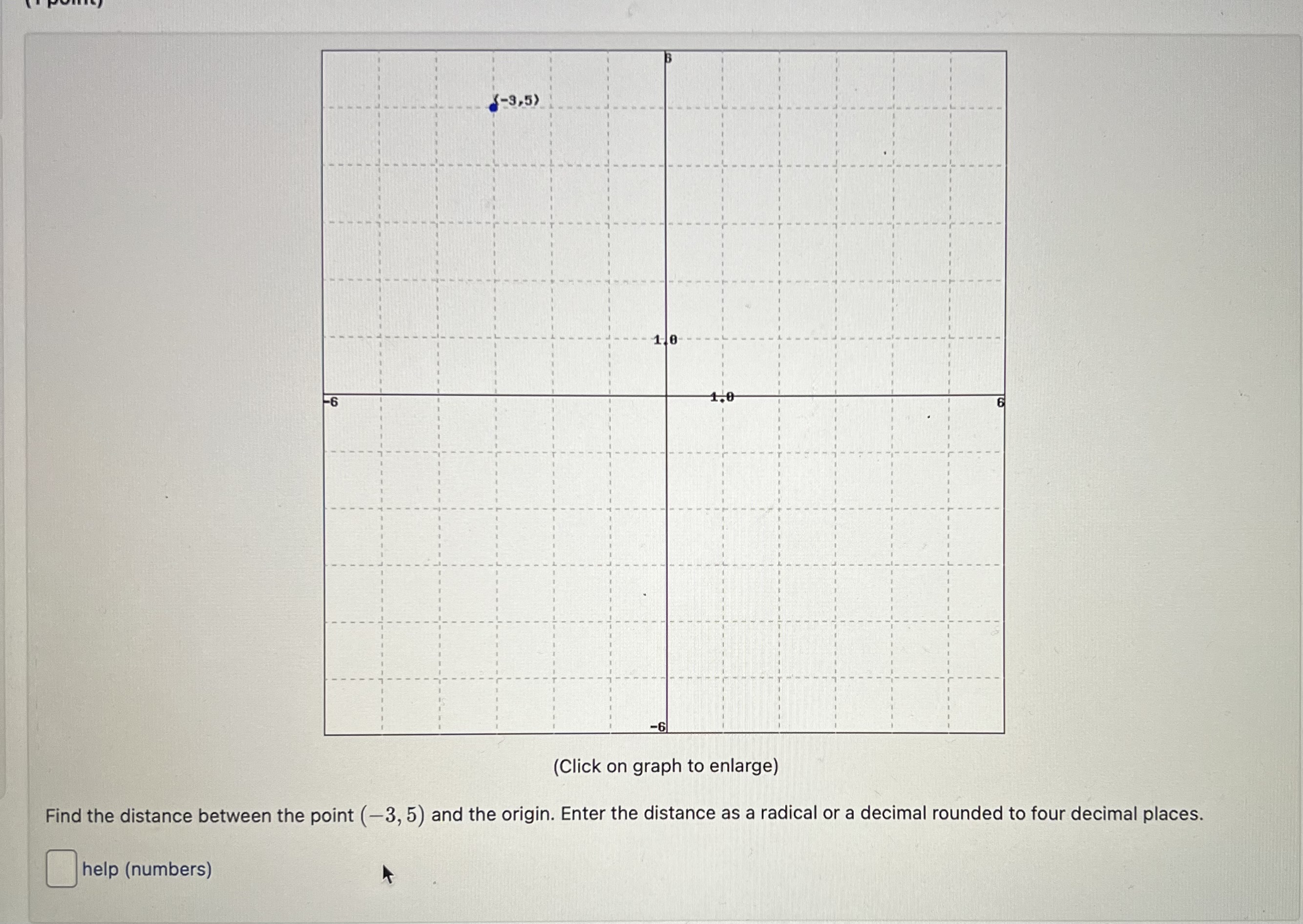 Solved (Click on graph to enlarge)Find the distance between | Chegg.com