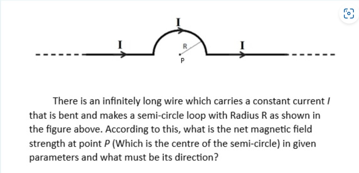 Solved There is an infinitely long wire which carries a | Chegg.com