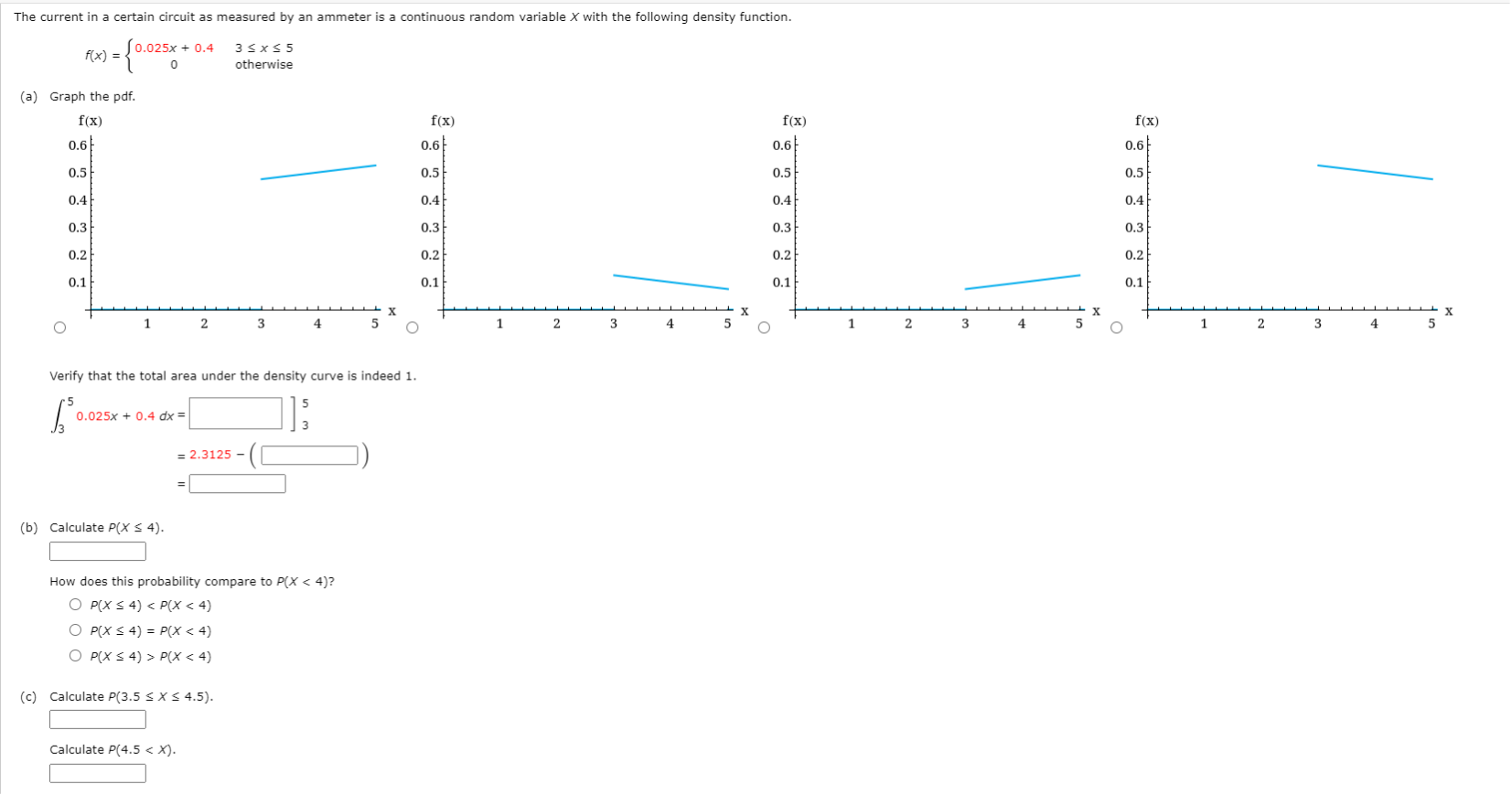 Solved The current in a certain circuit as measured by an | Chegg.com