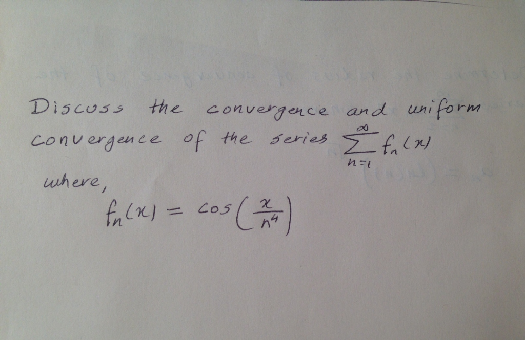 Solved Discoss the convergence and uni Pormm co nv ergen ce | Chegg.com
