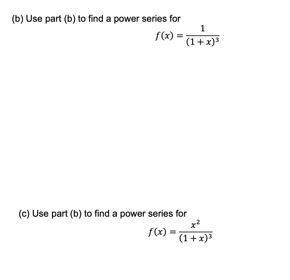 Solved (a) Use differentiation to find a power series | Chegg.com