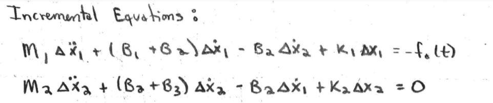 Solved Using the incremental equations of motion with unity | Chegg.com