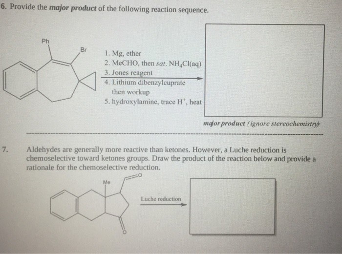 Solved Provide the major product of the following reaction | Chegg.com