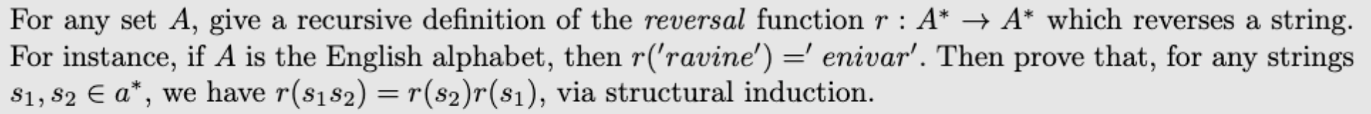 For any set A, give a recursive definition of the | Chegg.com