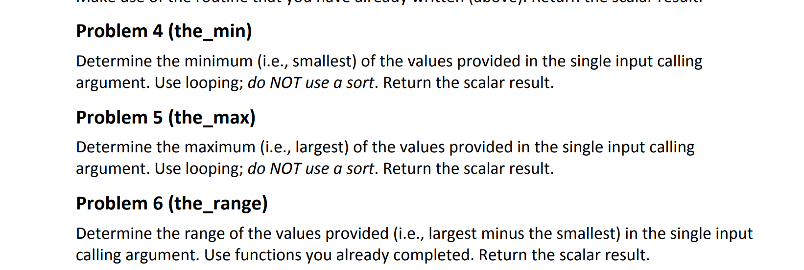 Solved Problem 4 (the_min) Determine the minimum (i.e., | Chegg.com
