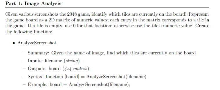 Solved Part 1: Image Analysis Given various screenshots the | Chegg.com