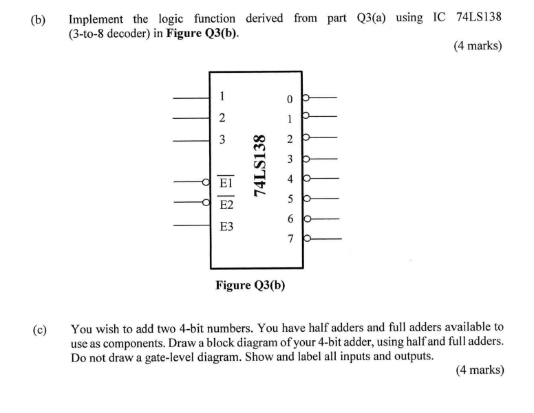 Solved (b) Implement the logic function derived from part | Chegg.com