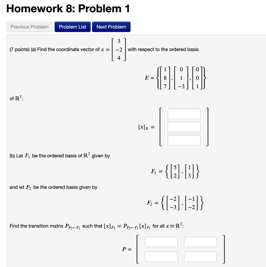 Solved Homework 8: Problem 1 Previous Problem Problem List | Chegg.com