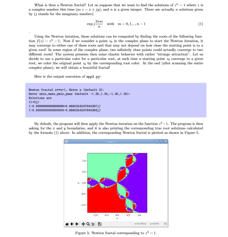 Task3- Newton Fractal- [20pts] A little bit more | Chegg.com