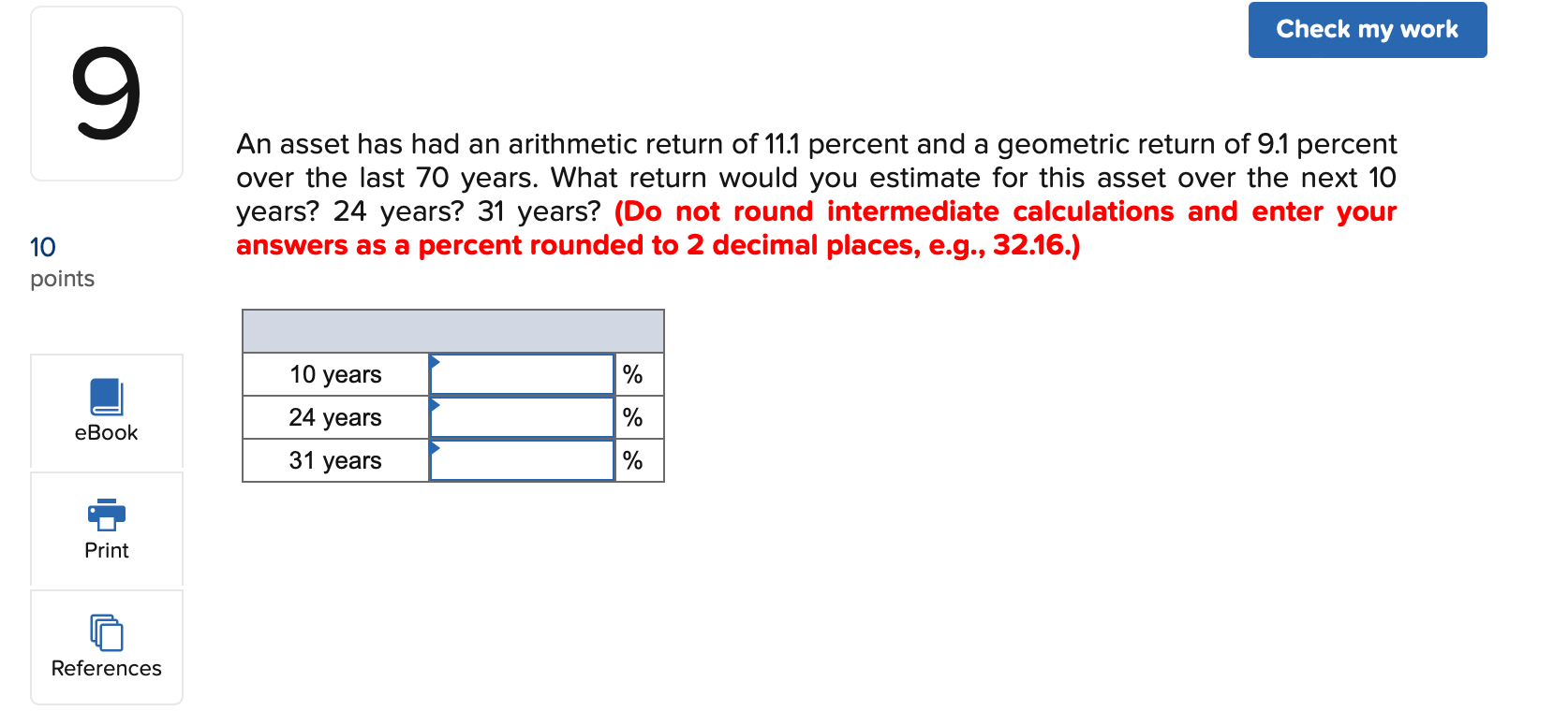 Solved 6 10 points eBook Hint Print ច References Suppose we | Chegg.com
