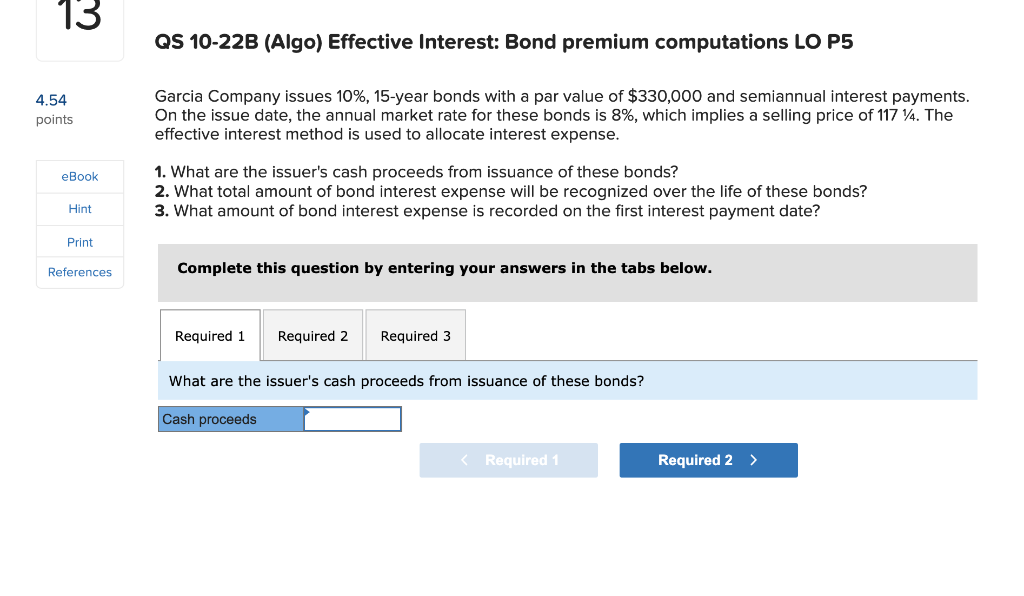 Solved 13 4.54 points eBook Hint Print References QS 10-22B | Chegg.com
