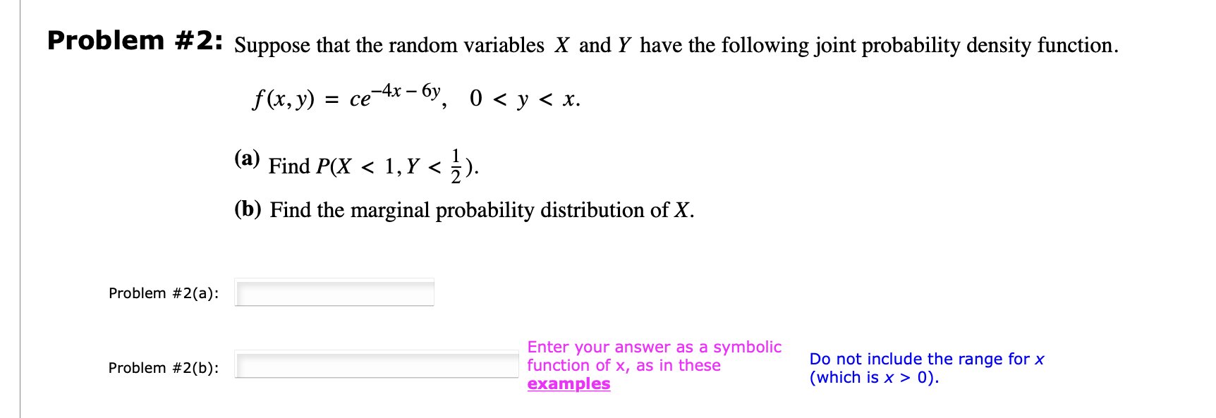 Solved roblem \#2: Suppose that the random variables X and Y | Chegg.com