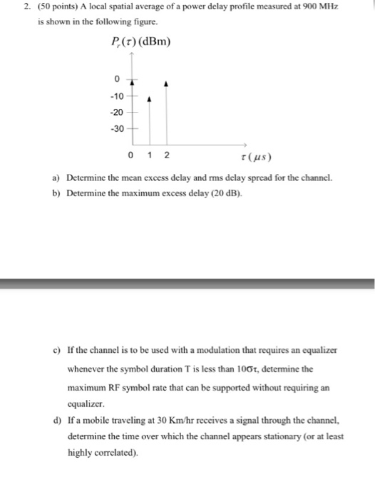 Solved 2. (50 points) A local spatial average of a power | Chegg.com