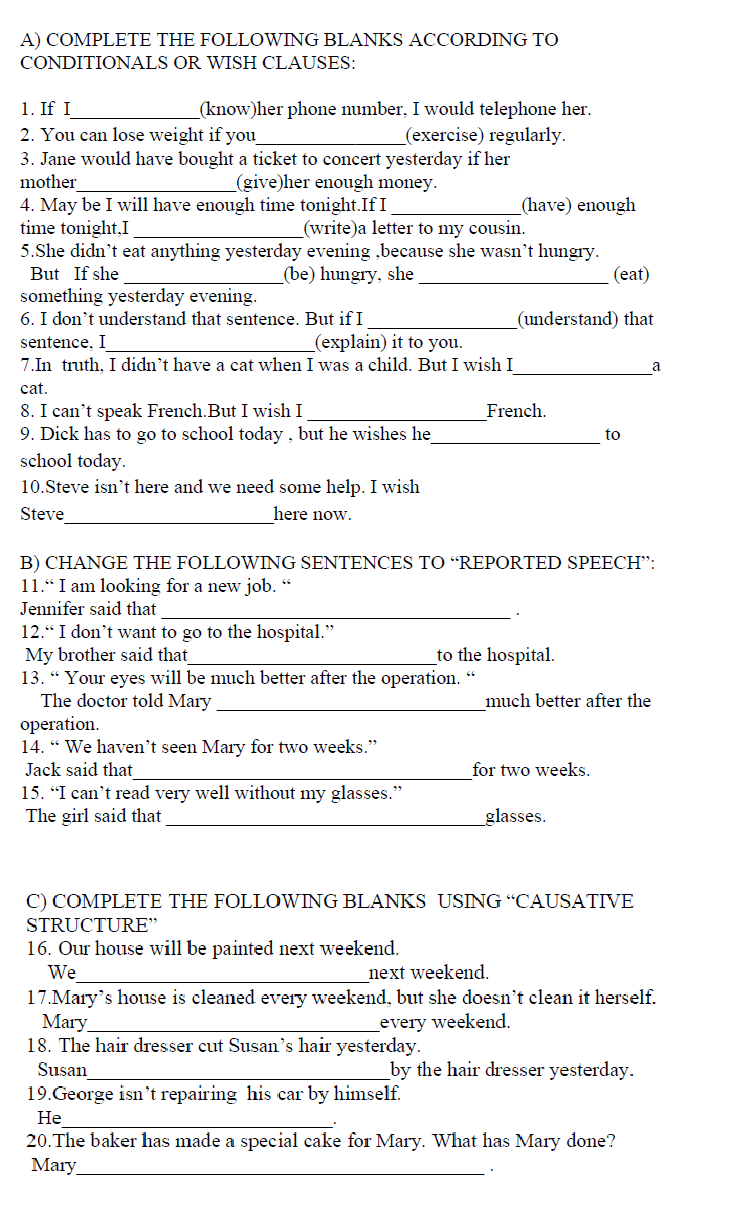 Solved A) COMPLETE THE FOLLOWING BLANKS ACCORDING TO | Chegg.com