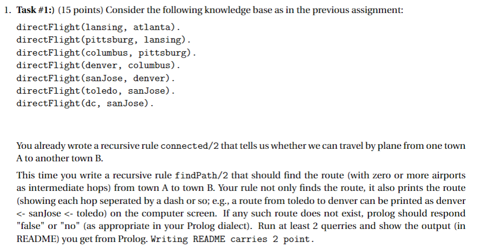 Solved 1. Task #1:) (15 points) Consider the following | Chegg.com