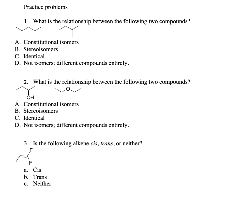 Solved Practice problems 1. What is the relationship between | Chegg.com
