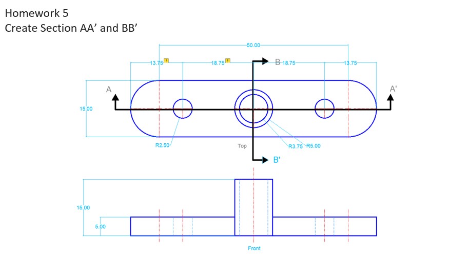 Solved Draw the sectional view of AA' and BB' Show Layers | Chegg.com