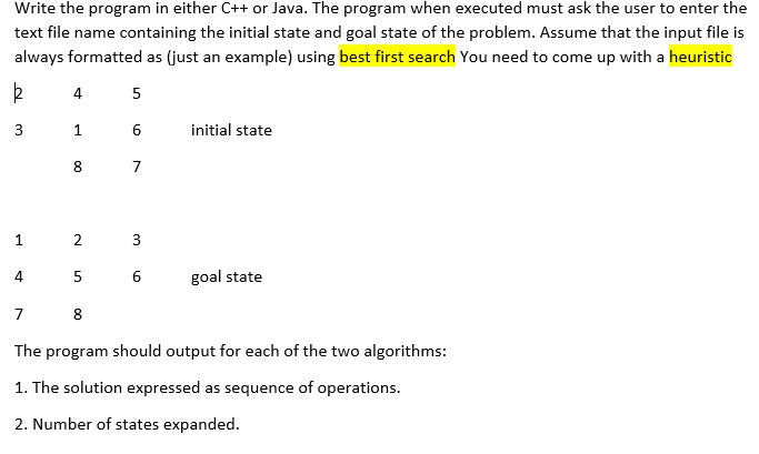 Solved Consider a modified version of the 8-puzzle problem | Chegg.com