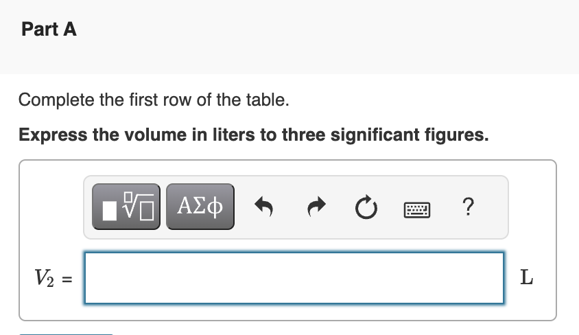 Solved Use Charles's law to complete the table. (Assume | Chegg.com
