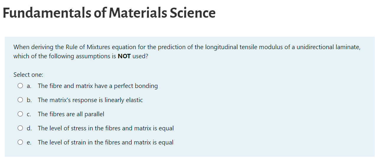 Solved Fundamentals of Materials Science are commonly used | Chegg.com