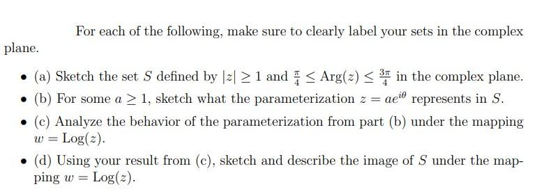 Solved For each of the following, make sure to clearly label | Chegg.com